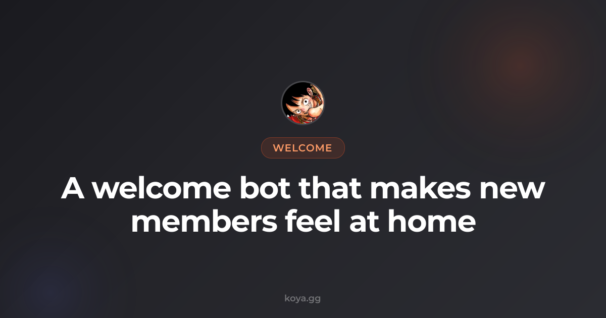 Welcome Bot for Discord: Greet New Members Automatically