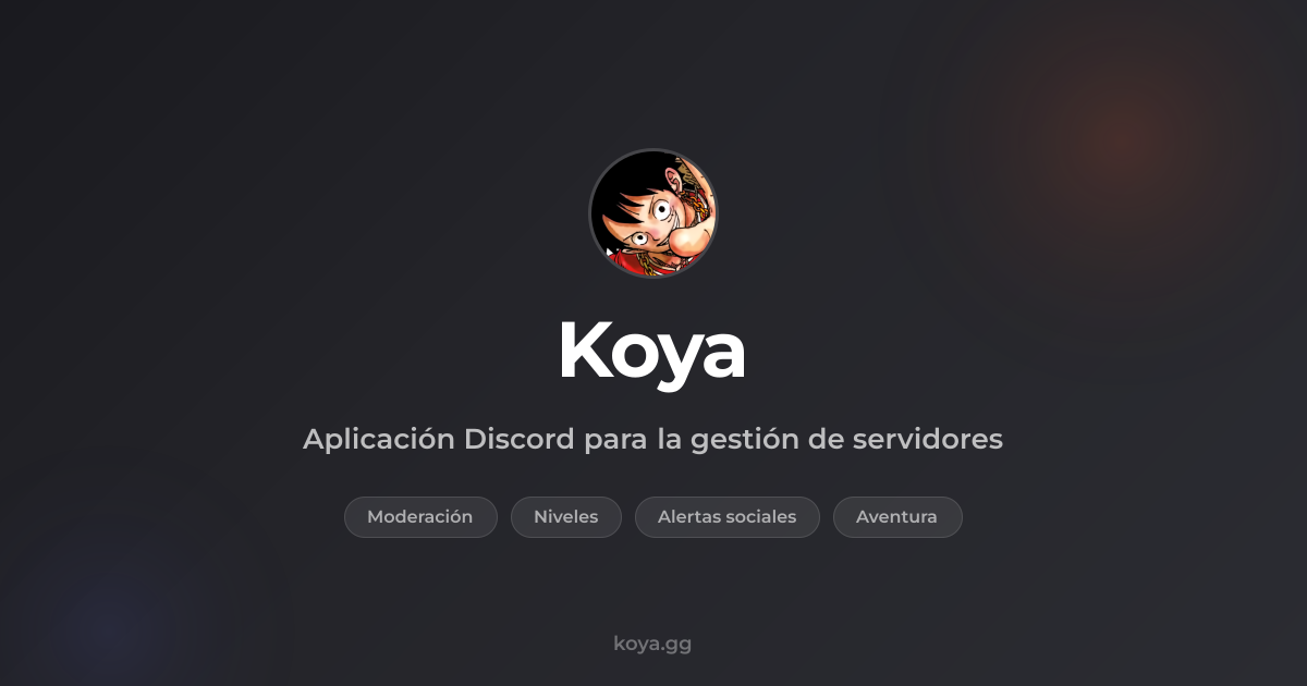 Comandos de Koya - Lista completa de comandos del bot de Discord